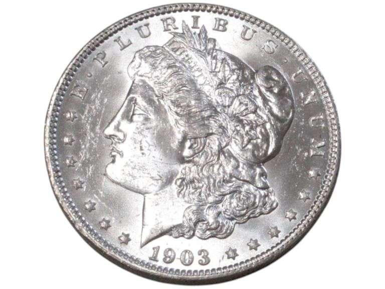 MAJOR DATE AND GRADE $1 1903-O MORGAN CARTWHEEL LUSTER MINT STATE ...