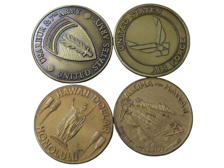 Set of Commemorative Military and Hawaii Coins - Star Coin and Currency ...