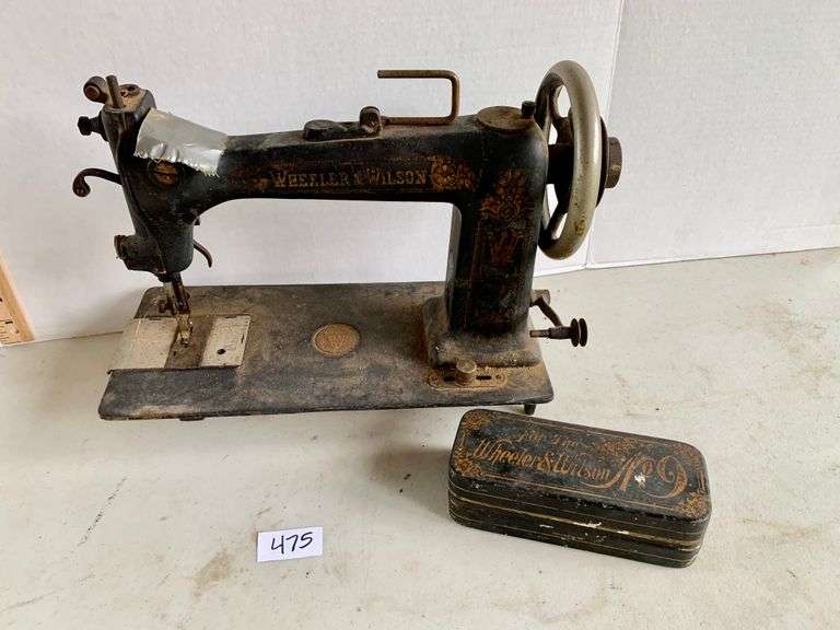 Wheeler & Wilson Sewing Machine - Red Belly Rooster Auction & Estate ...