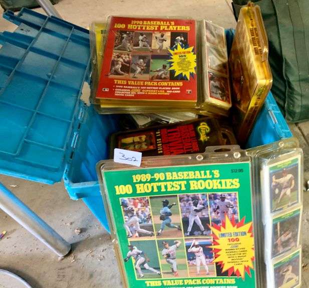 Bin of Baseball Cards - Red Belly Rooster Auction & Estate Services