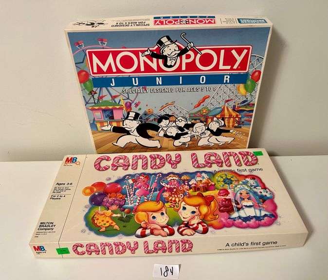 2pc Monopoly Junior & Candy Land Board Games - Red Belly Rooster ...