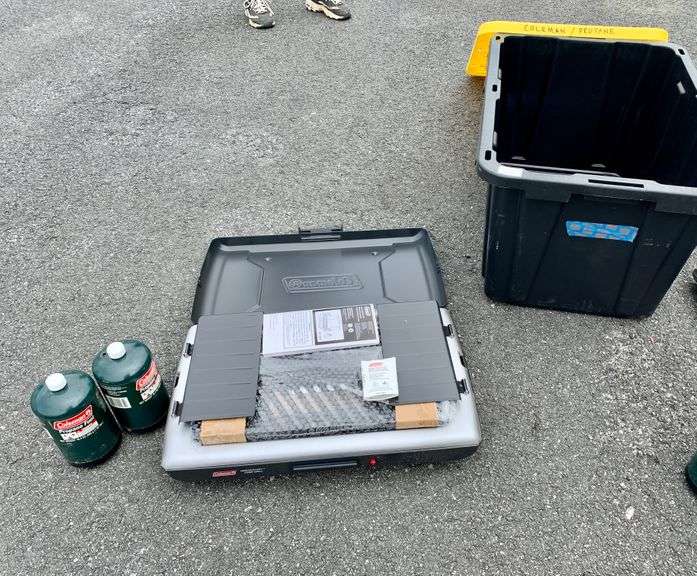 Coleman Insta Start Camping Grill with Bin - Auction Group