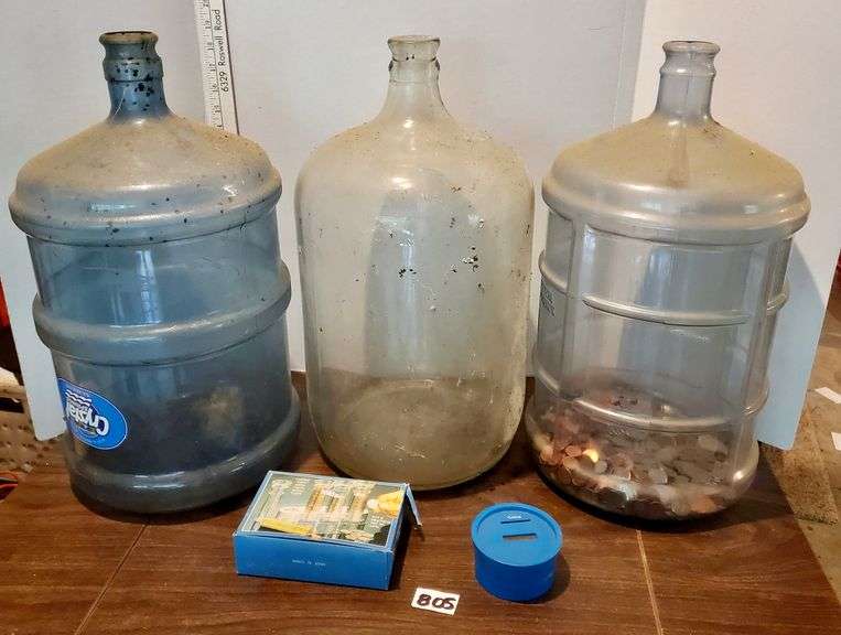 5pc, 3 Water Jugs, 1 Glass, Two Plastic (One with Change) and More ...