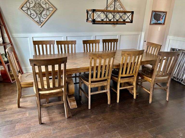 Dining Table with 10pc Chairs 30x8ftx39 - BHHS GA Properties Auction Group