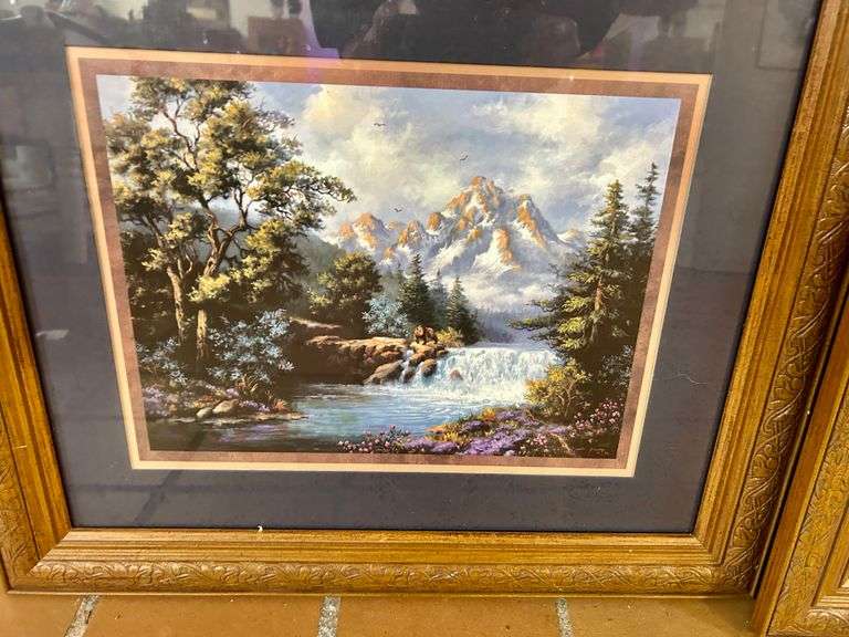 2pc Framed Signed Art 17.5"x20.5" - Red Belly Rooster Auction & Estate ...