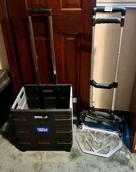 2pc Collapsing Folding Cart & Folding Hand Cart (Located in Back Room ...