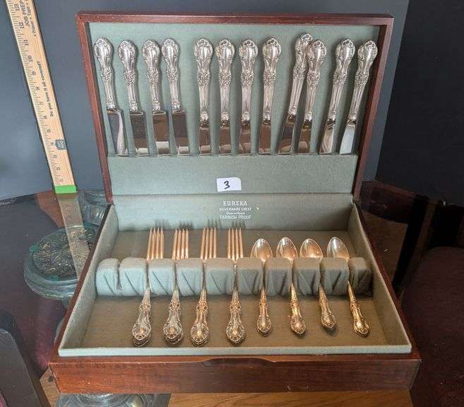 36 pc. Wild Rose International marked sterling silver flatware with ...
