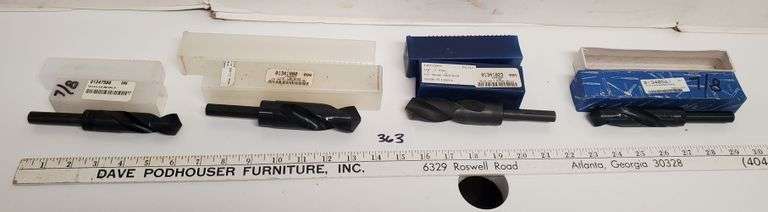 4 pc Silver & Deming Drill Bits (Located Garage) - Auction Group