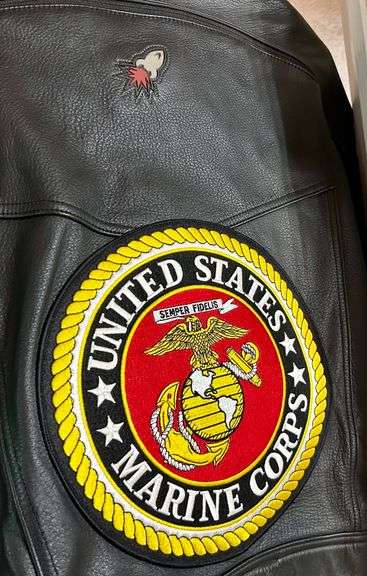 2pc Leather Joe Rocket Marine Corps Motorcycle Jacket Size Medium ...