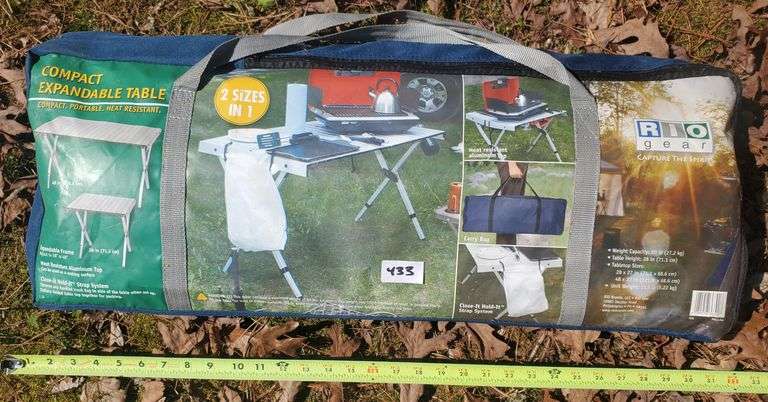 Rio Gear Compact Expandable Table (Located Shed) - Red Belly Rooster ...