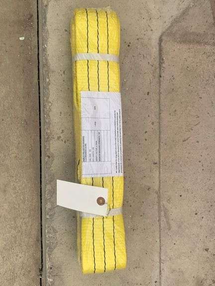 Yellow lifting strap 4m, 3000kg - Schmid Auction