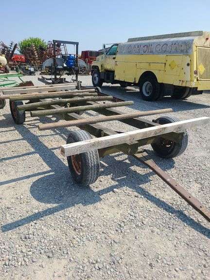 Round bale hauler made from John Deere running gear (approximate 8 ...