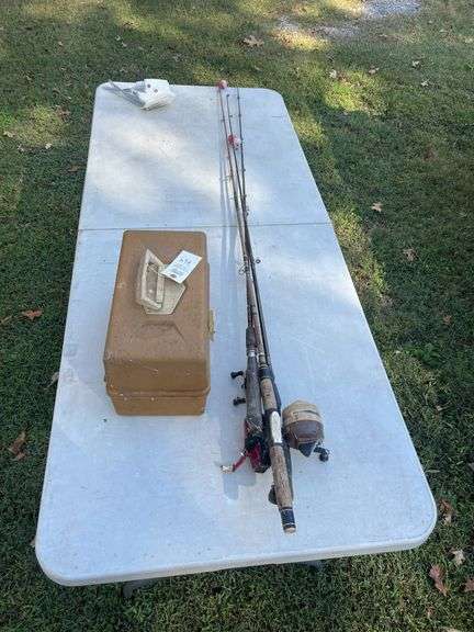 Tackles Box and Fishing Poles - Schmid Auction