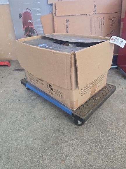 Plastic Roll Around Dolly with Assortment of Landscaping/Decorative ...