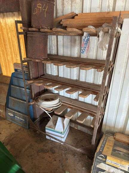 Shelf, metal cans, wire - Schmid Auction