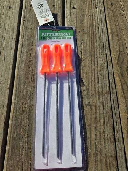 Pittsburgh 3pc Chain Saw File Set - Schmid Auction