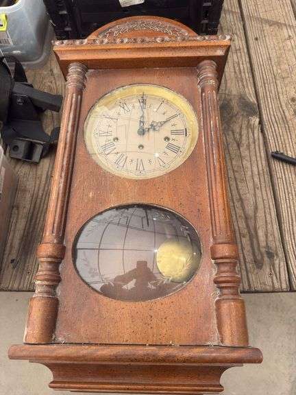 Wooden Wall Mount Clock - Schmid Auction