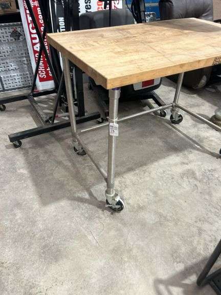 Boos Block table on wheels - Schmid Auction