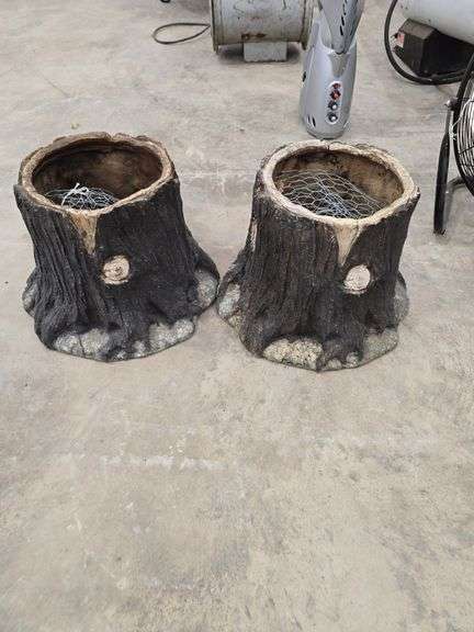2 decorative tree stumps - Schmid Auction