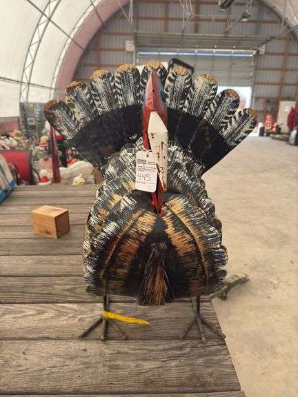 Decorative Standing Metal Turkey - Schmid Auction