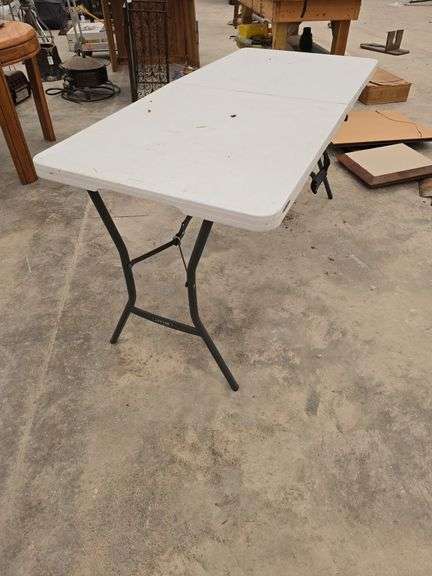5ft Lifetime folding table. - Schmid Auction