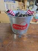 Frito Lay galvanized pale with American flags. - Schmid Auction