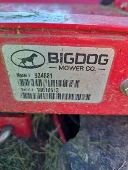 Big Dog zero turn mower, 60" deck, Kohler Pro performance package, 26hp ...