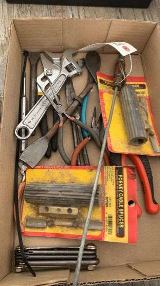 Forney cable splicer, torques, crescent wrench, shears, channel locks ...