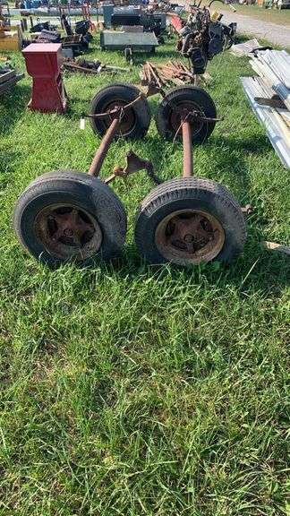 2 Mobile home axles w/tires - Schmid Auction