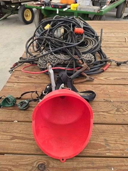 Funnel, ratchet straps, rope, jumper cables, wire, air hose - Schmid ...
