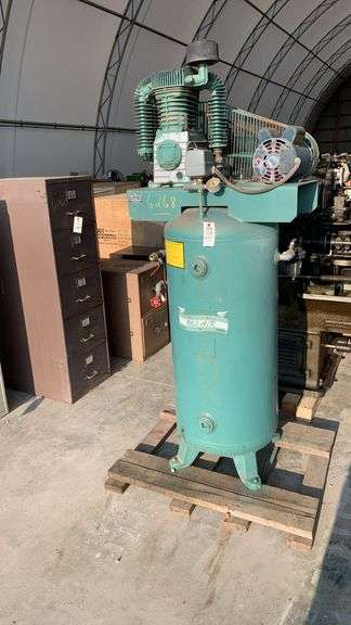 5hp Rol-air up-right shop air compressor, 60 gallon - Schmid Auction