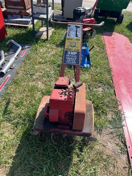 Grand prix power claw 3hp heavy duty tiller - Schmid Auction