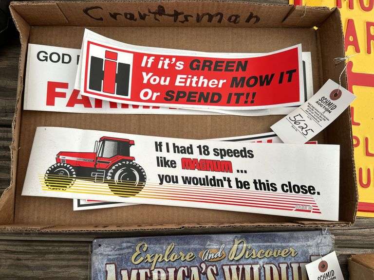IH bumper stickers - Schmid Auction