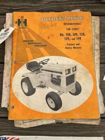 IH operator manual & sears suburban tractor - Schmid Auction