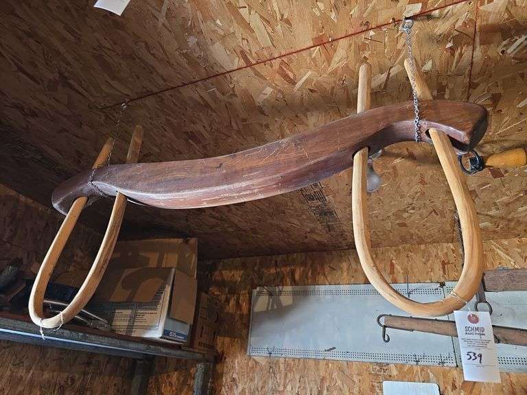 Antique wood double ox yoke - Schmid Auction