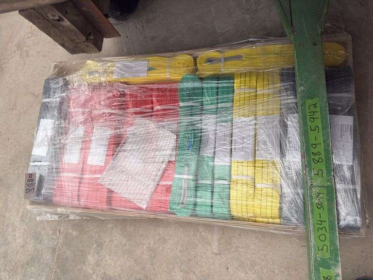 Pallet of 22pcs of 2T- 5T Webbing Slings - Schmid Auction