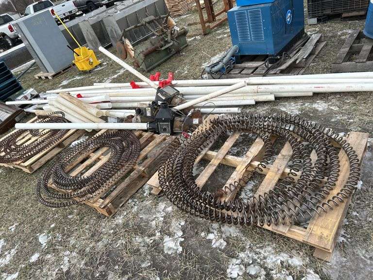 Flexline Auger with drop tubes, motors, drives, and all - Schmid Auction