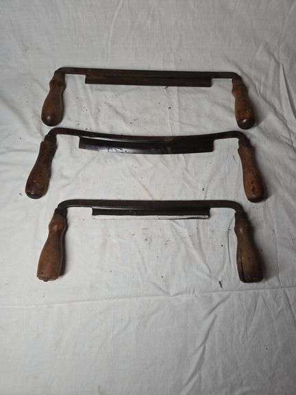 3 vintage draw knives - Schmid Auction