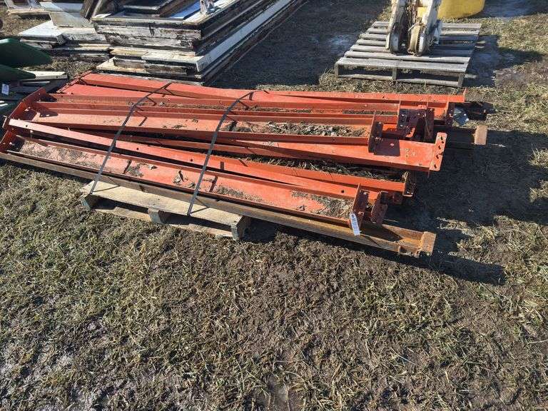 Pallet of C Channel Pallet Racking Cross Members 5'' X 8ft and 5pcs of ...