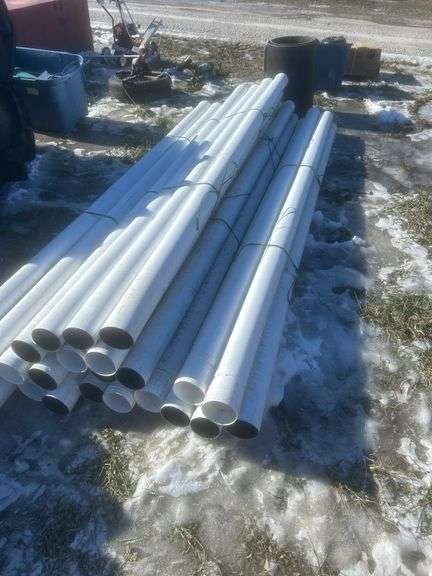 25pcs of 4'' X 10ft PVC Pipe - Schmid Auction