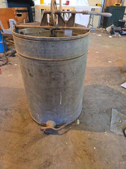 Antique Honey Extractor galvanized. - Schmid Auction