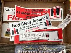 IH bumper stickers - Schmid Auction