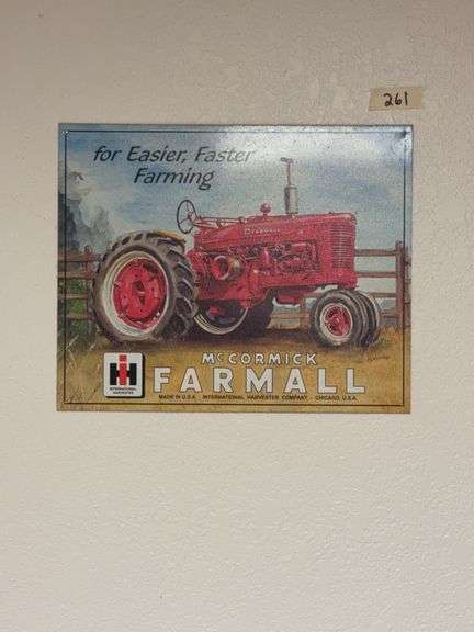 McCormick Farmall sign - Schmid Auction