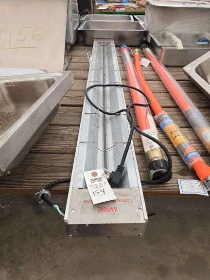 60" infrared strip heater with toggle switch & angle bracket mounting ...