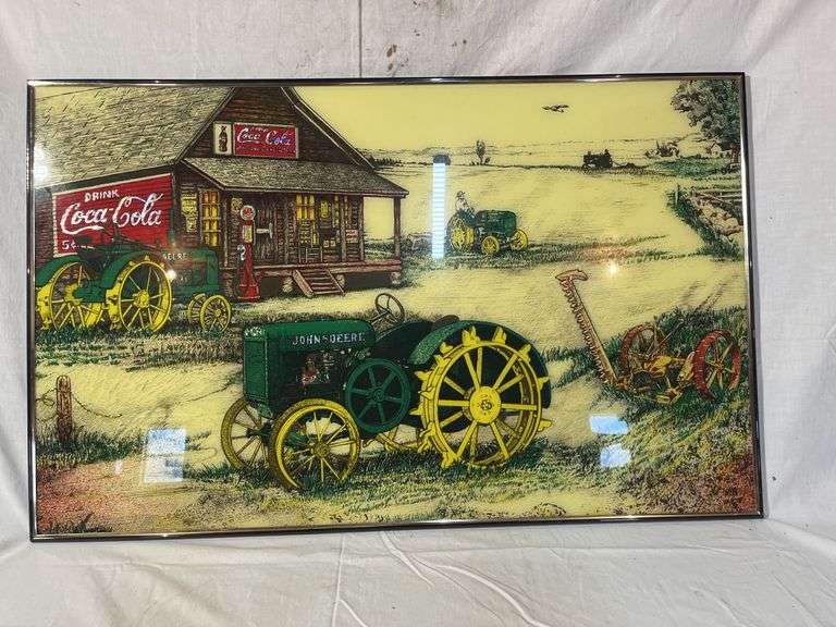 John Deere Steel Wheel Tractors Picture Frame - Schmid Auction