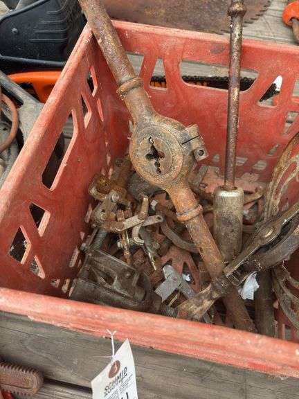 Prairie farms milk crate, tap and die parts, gear puller parts - Schmid ...
