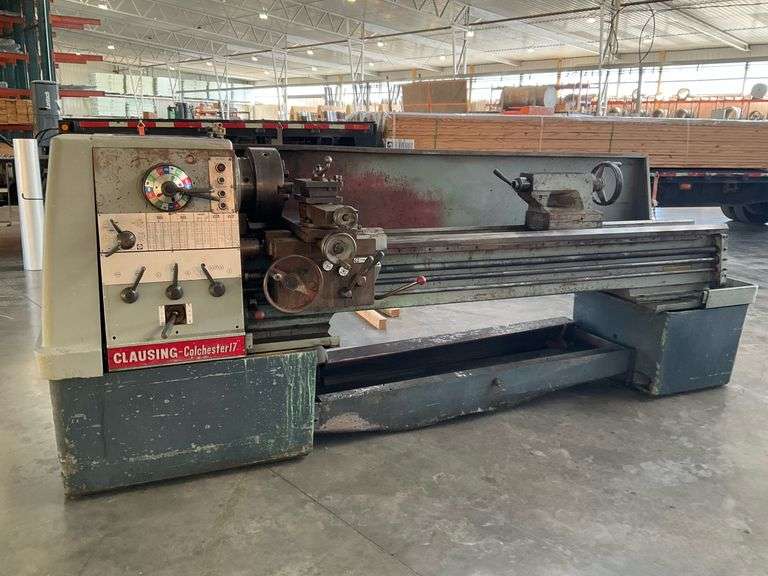 Clausing Colchester Metal Rotating Lathe, 17'' Swing, 80'' Between ...