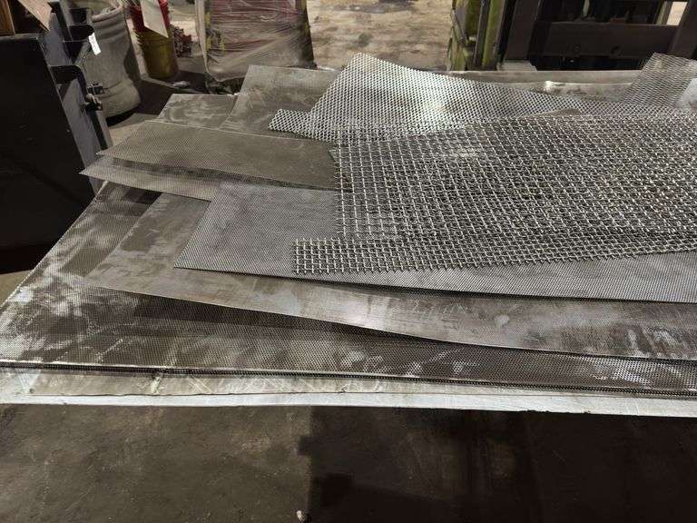 All Stainless steel, wire mesh, partial sheet, 1 full sheet of 14ga 1/8 ...