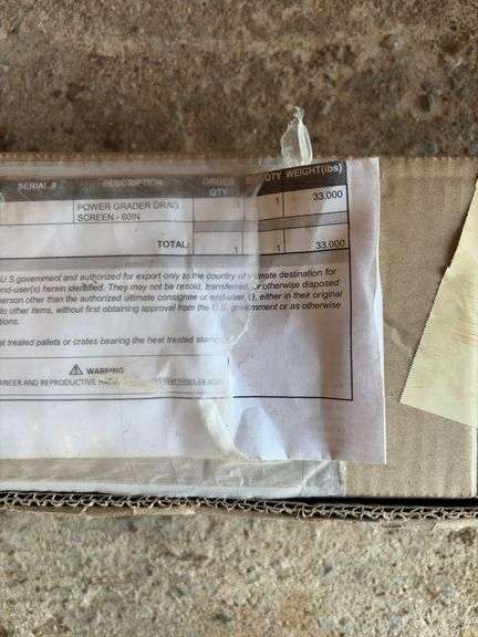 60" like new power grader drag screen. - Schmid Auction