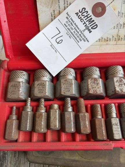 Mac Screw Extractor Set - Schmid Auction